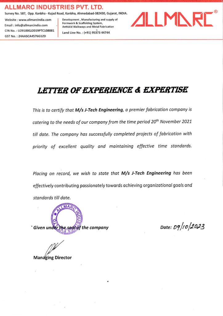 certificate – J-Tech Engineering